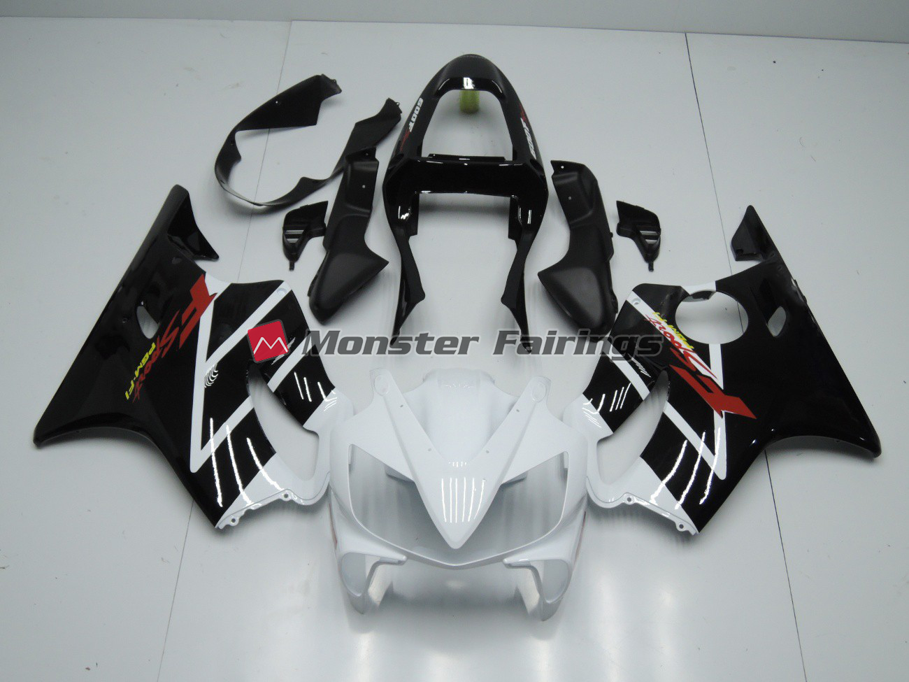 Honda CBR600 F4i 2001-2003 Gloss White Black ABS Fairings | Monster ...
