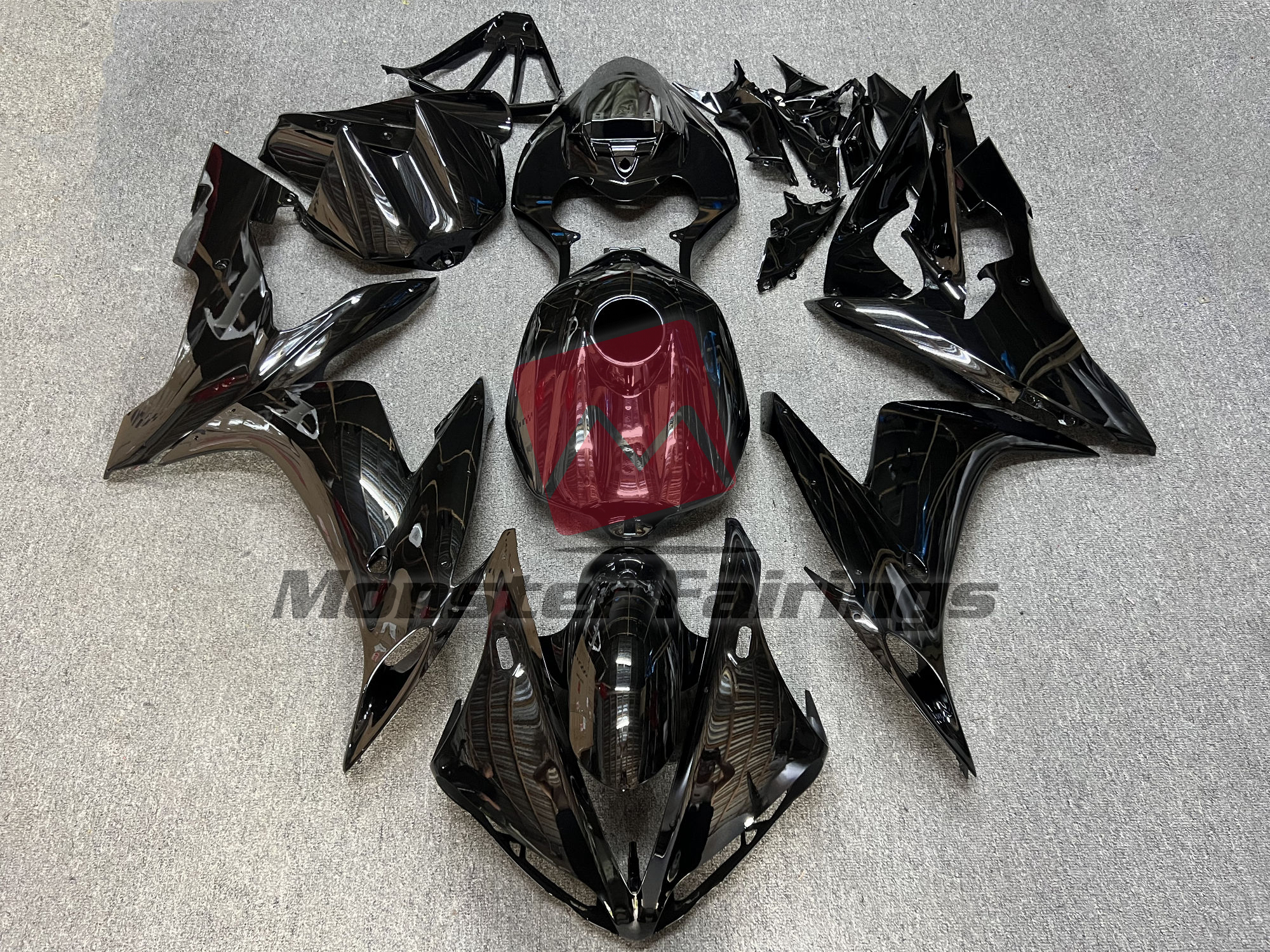 Yamaha R1 2004-2006 Gloss Black ABS Fairings | Monster Fairings