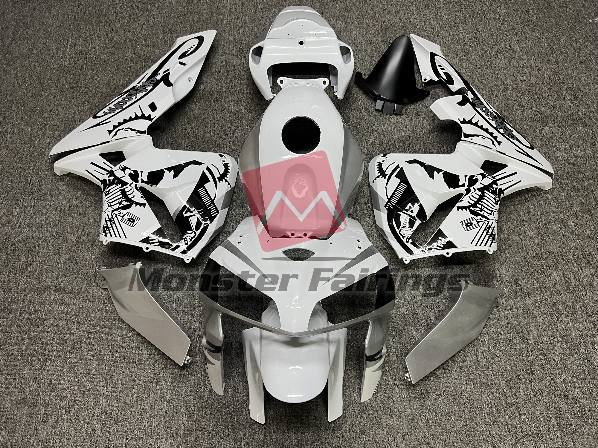 Honda CBR600RR 2005-2006 Gloss White & Black Special Design ABS ...