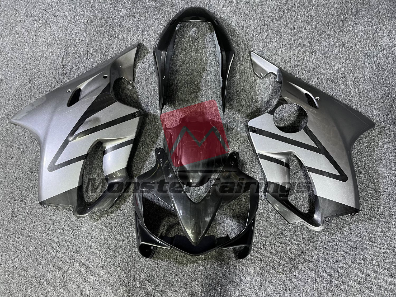 Silver and Grey Gloss - CBR600 F4i 04-07 - Monster Fairings