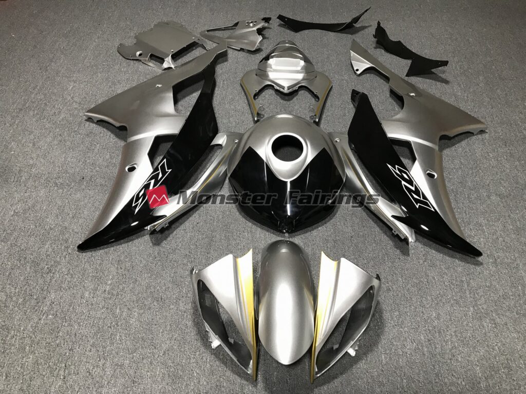Silver and Black Custom - R6 08-16 - Monster Fairings
