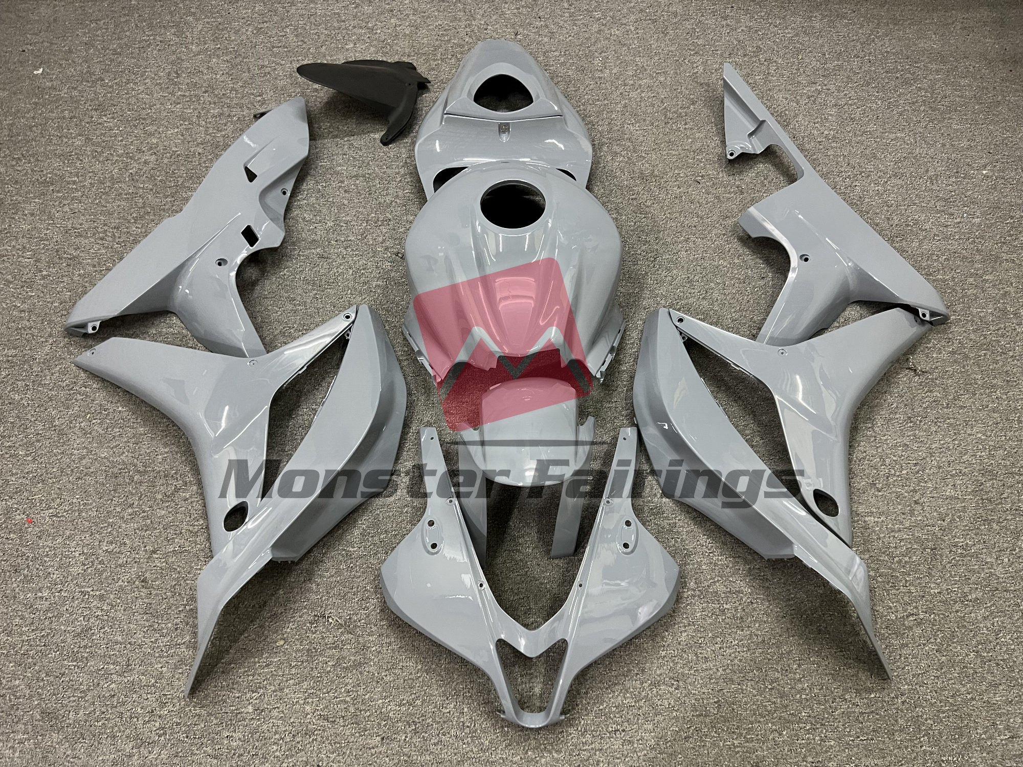 Honda CBR600RR 2007-2008 Plain Gloss Nardo Gray ABS Fairings | Monster ...
