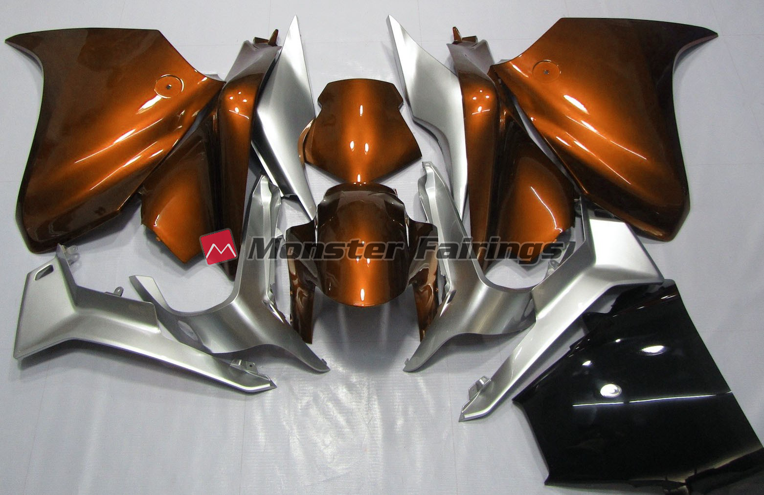 Honda VFR1200 2010-2013 Orange Silver ABS Fairings | Monster Fairings
