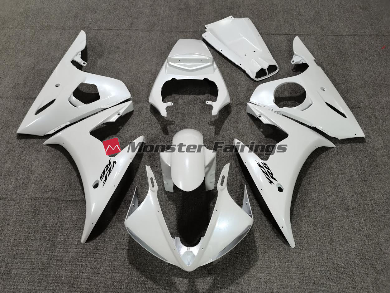 Yamaha R6 2005 Pearl White ABS Fairings | Monster Fairings