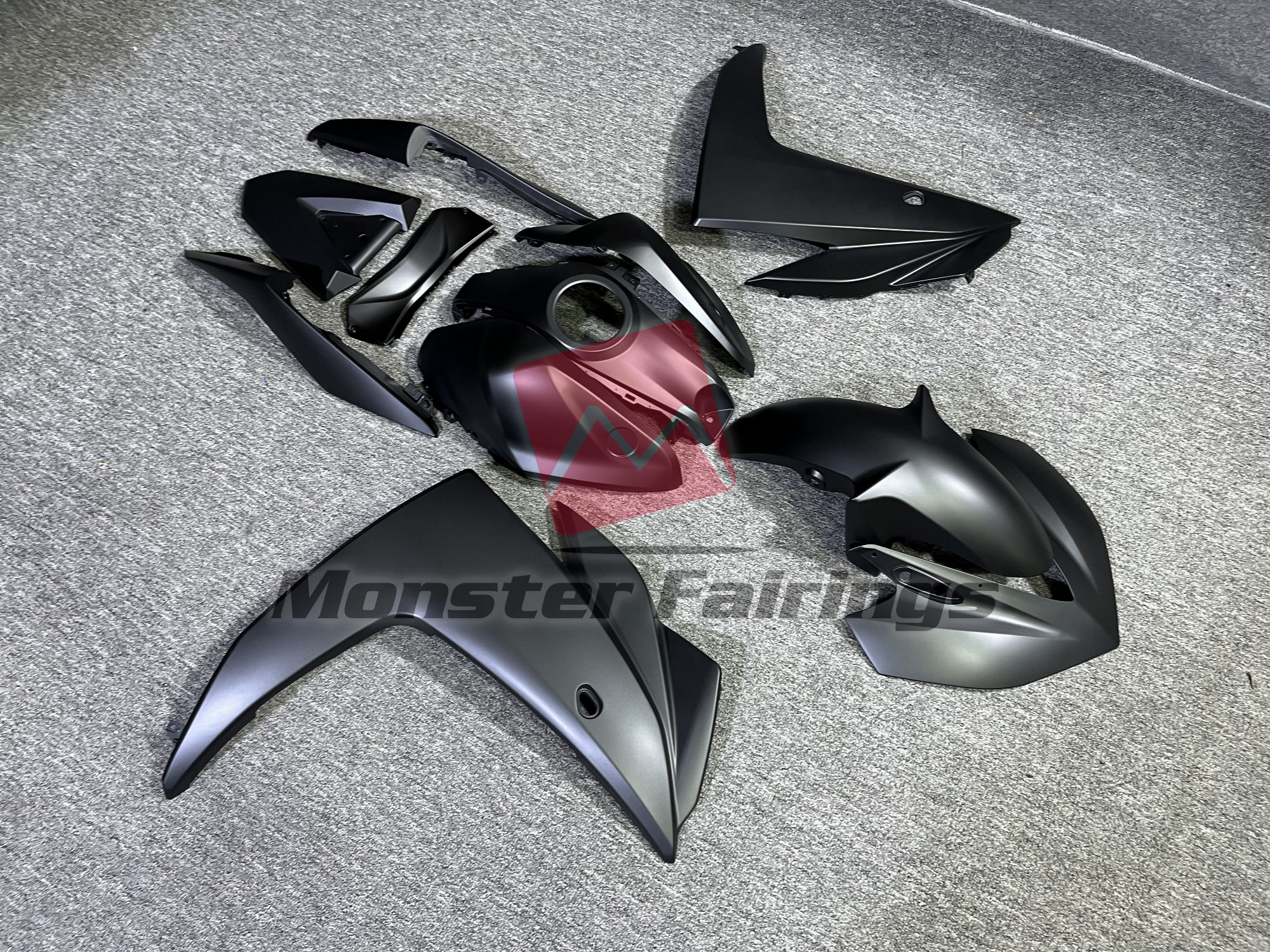 Yamaha R3 2014-2018 Matte Black ABS Fairings | Monster Fairings