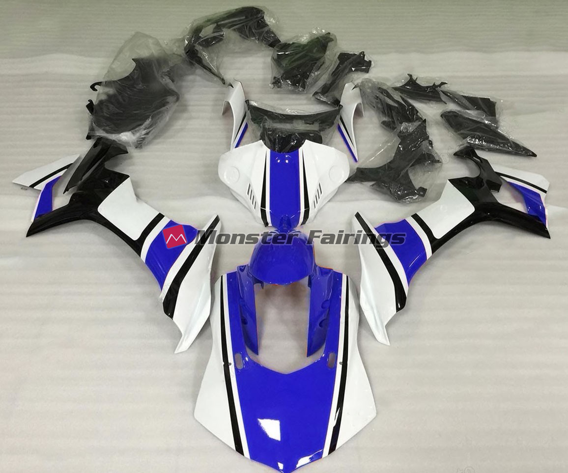 Gloss White, Blue and Black - R1 15-19 - Monster Fairings
