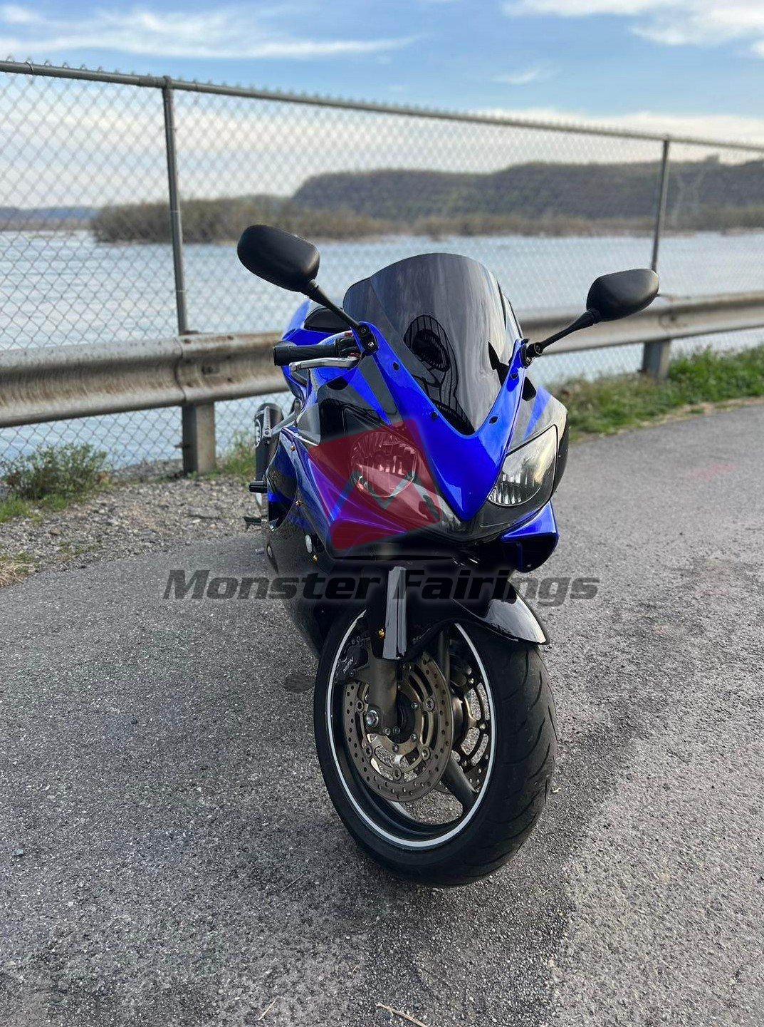 Honda CBR600 F4i 2001-2003 Gloss Blue Black ABS Fairings | Monster Fairings