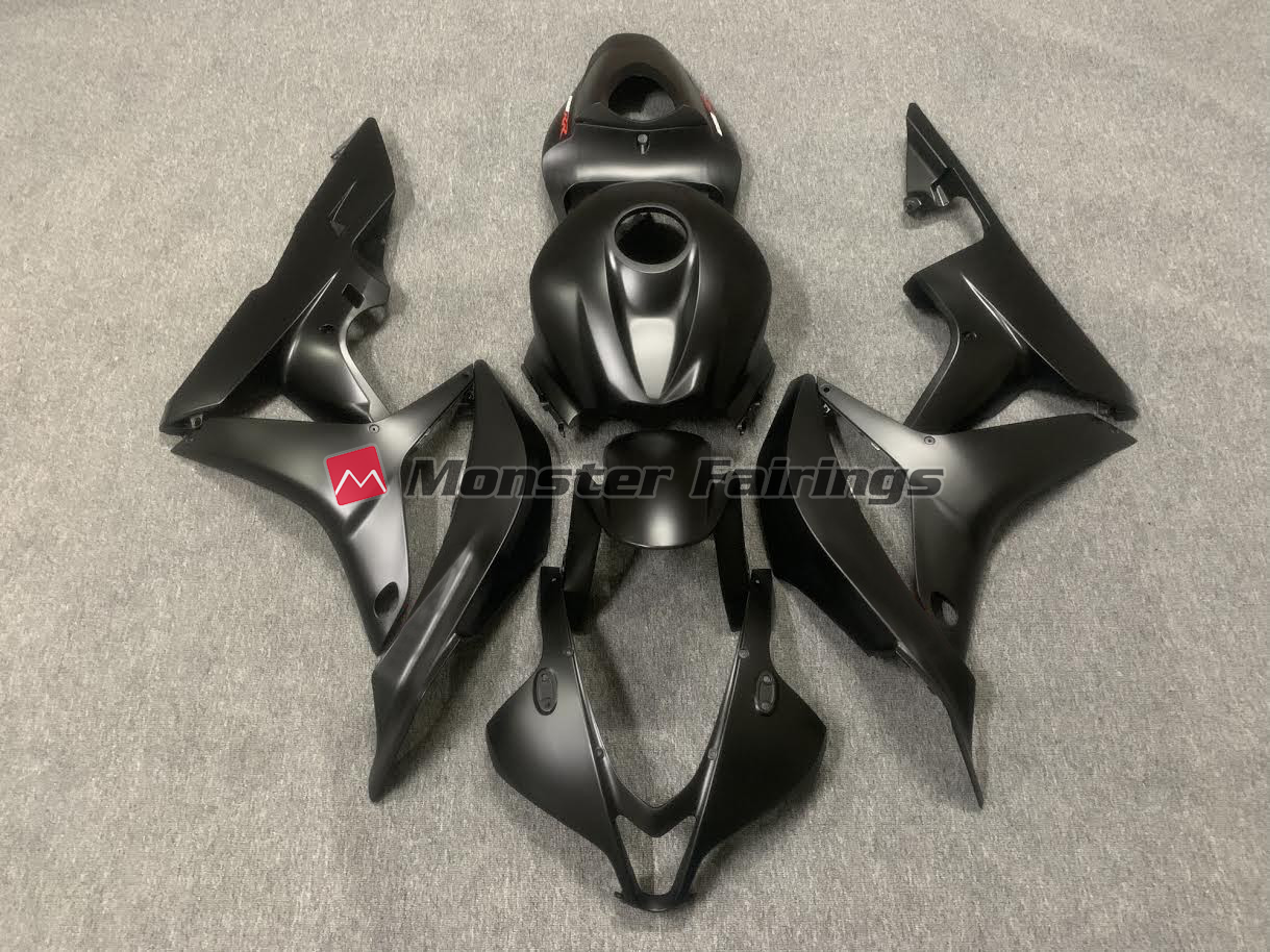 Honda CBR600RR 2007-2008 Matte Black w/ Logos ABS Fairings | Monster ...