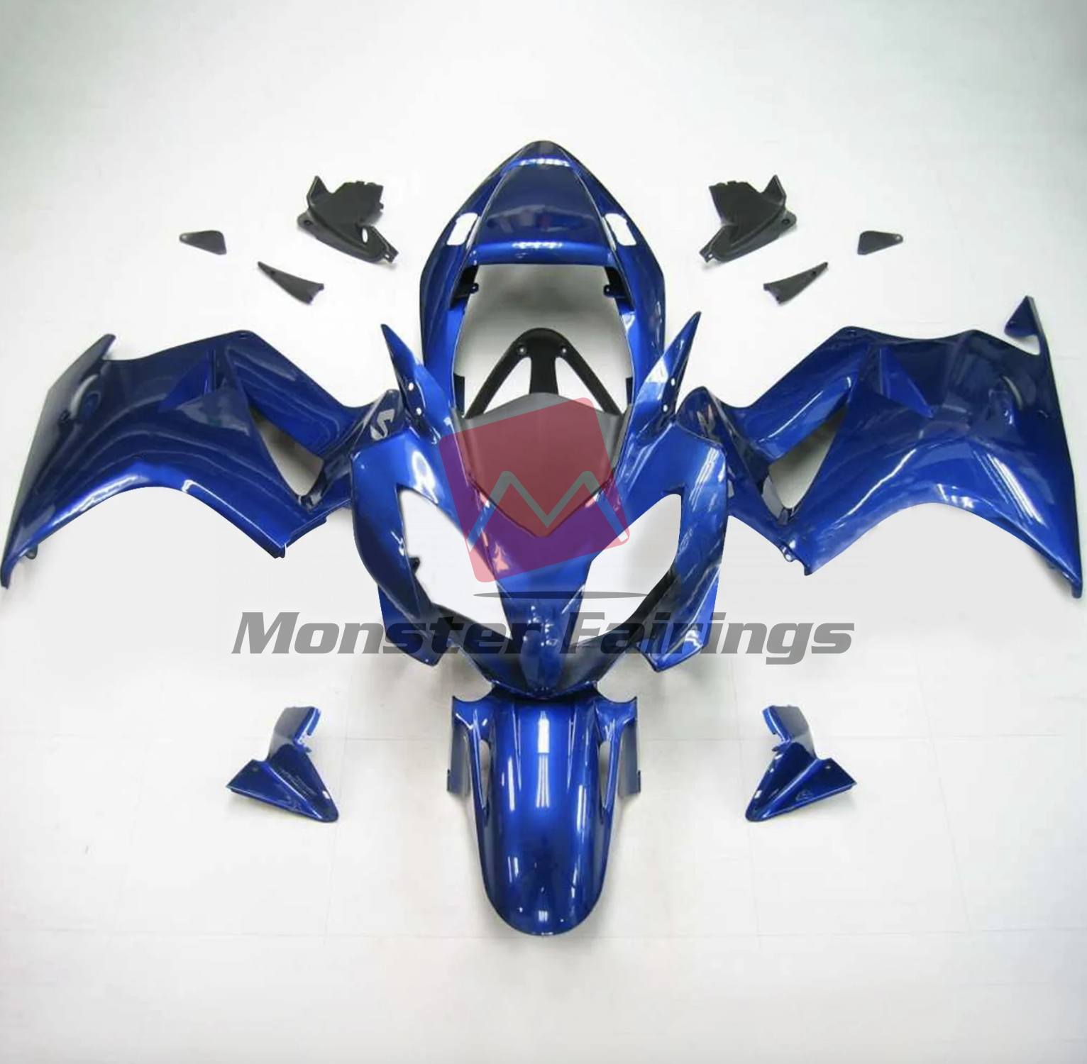 Honda VFR800 2002-2012 Gloss Deep Blue ABS Fairings | Monster Fairings