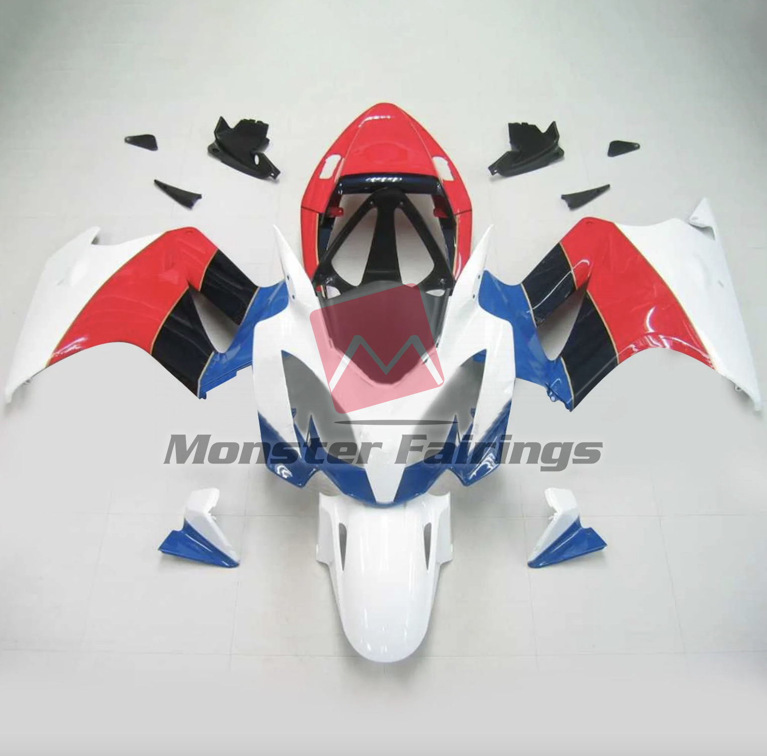 Honda VFR800 2002-2012 Red Blue Black ABS Fairings | Monster Fairings