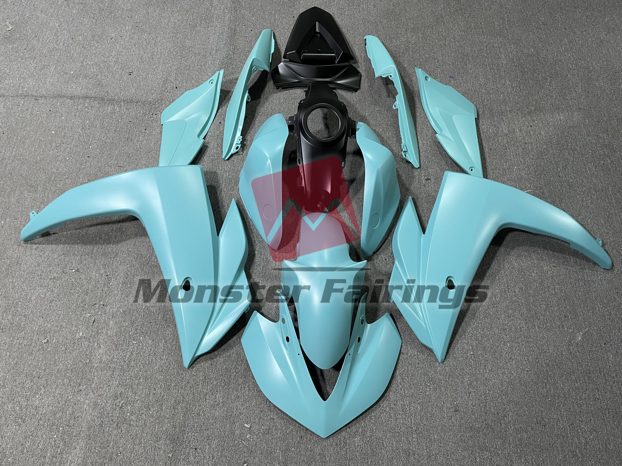 Yamaha R3 2014-2018 Matte Baby Blue ABS Fairings | Monster Fairings