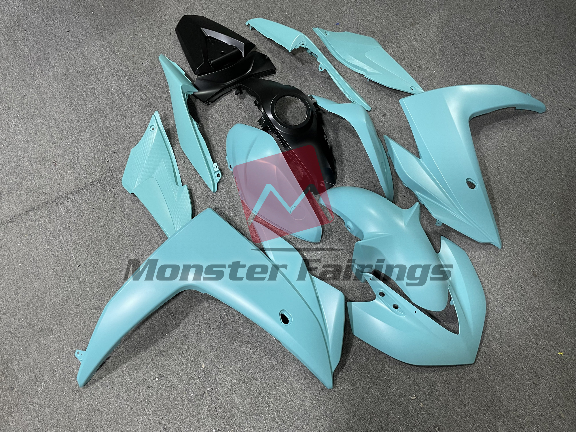 Yamaha R3 2014-2018 Matte Baby Blue ABS Fairings | Monster Fairings