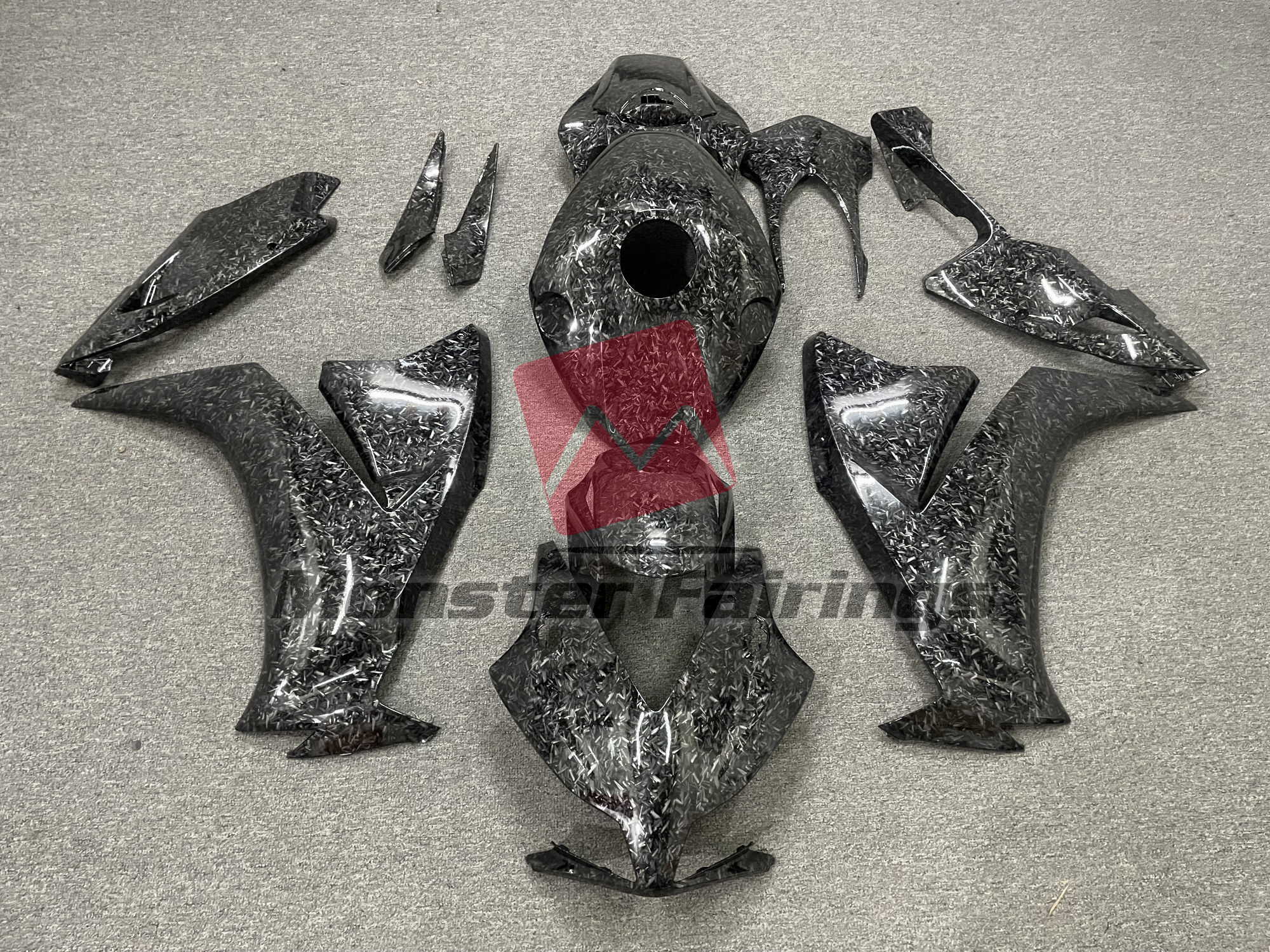 Honda CBR1000RR 2012-2016 Gloss Forged Carbon Fiber ABS Fairings ...
