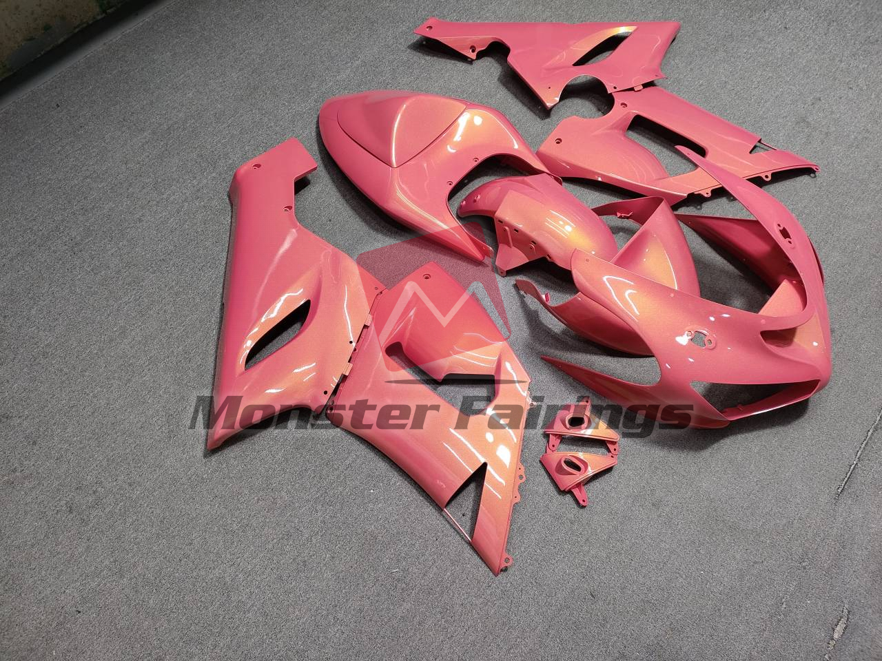 Kawasaki ZX6R 2005-2006 Gloss Flamingo Pink ABS Fairings | Monster Fairings