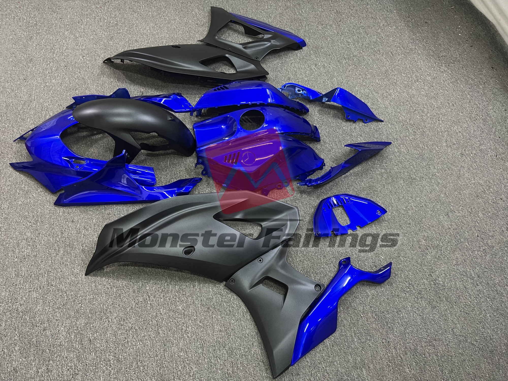 Yamaha R7 2021-2025 Gloss Blue & Matte Black ABS Fairings | Monster ...