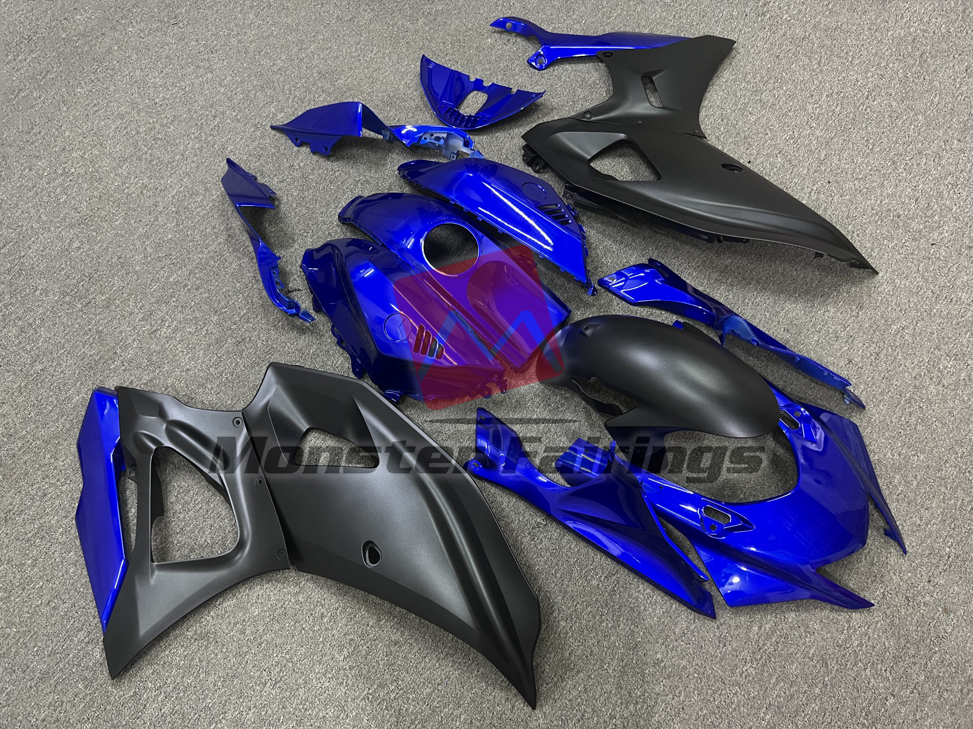 Yamaha R7 2021-2025 Gloss Blue & Matte Black ABS Fairings | Monster ...