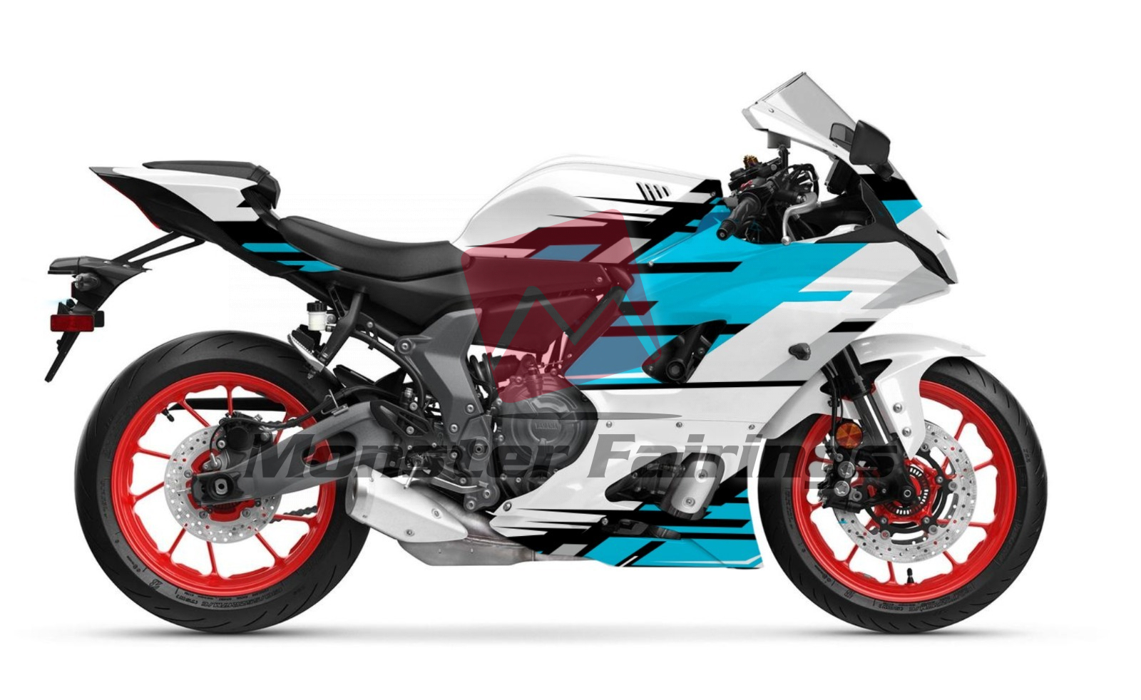 Yamaha R7 2021-2025 Gloss White & Light Blue Black ABS Fairings ...