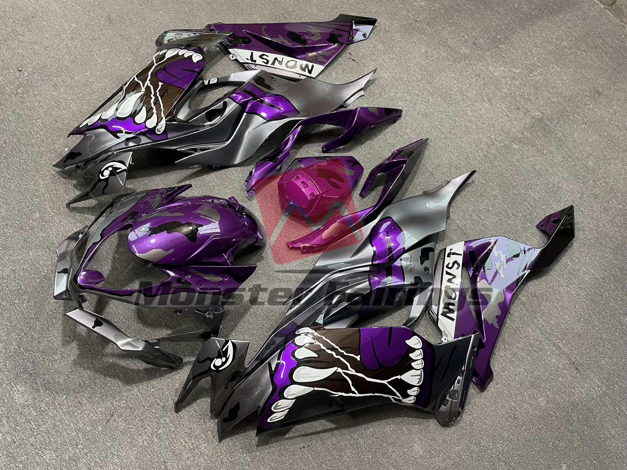 Kawasaki ZX6R 2019-2023 Midnight Purple Monster ABS Fairings | Monster ...