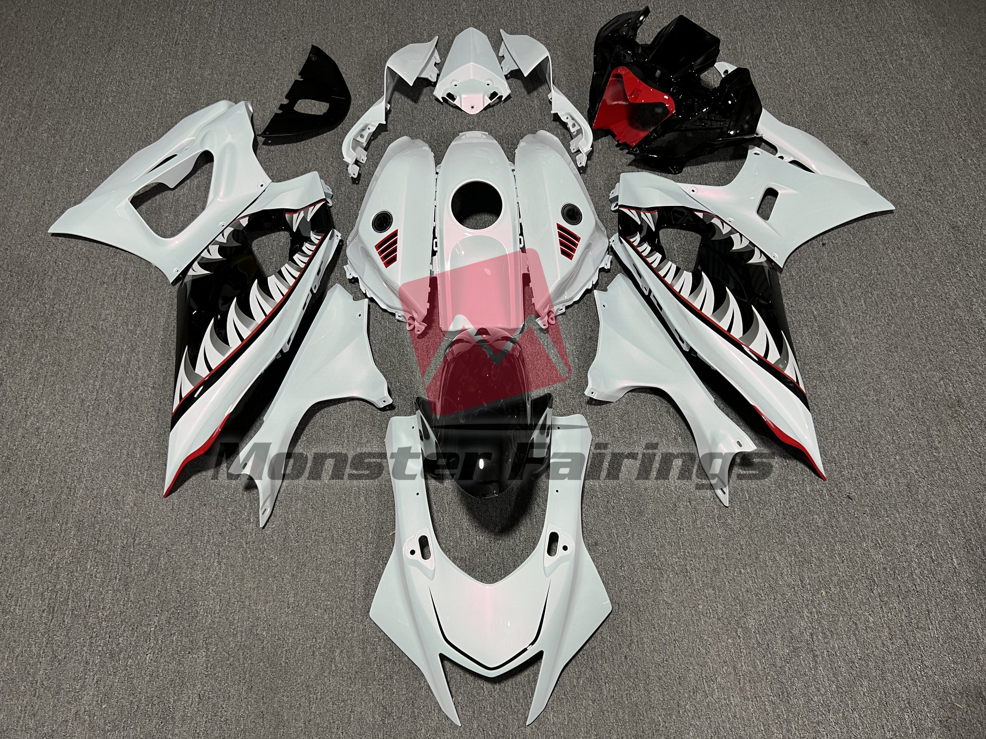 Yamaha R7 2021-2025 Pearl White & Gloss Black Red ABS Fairings ...