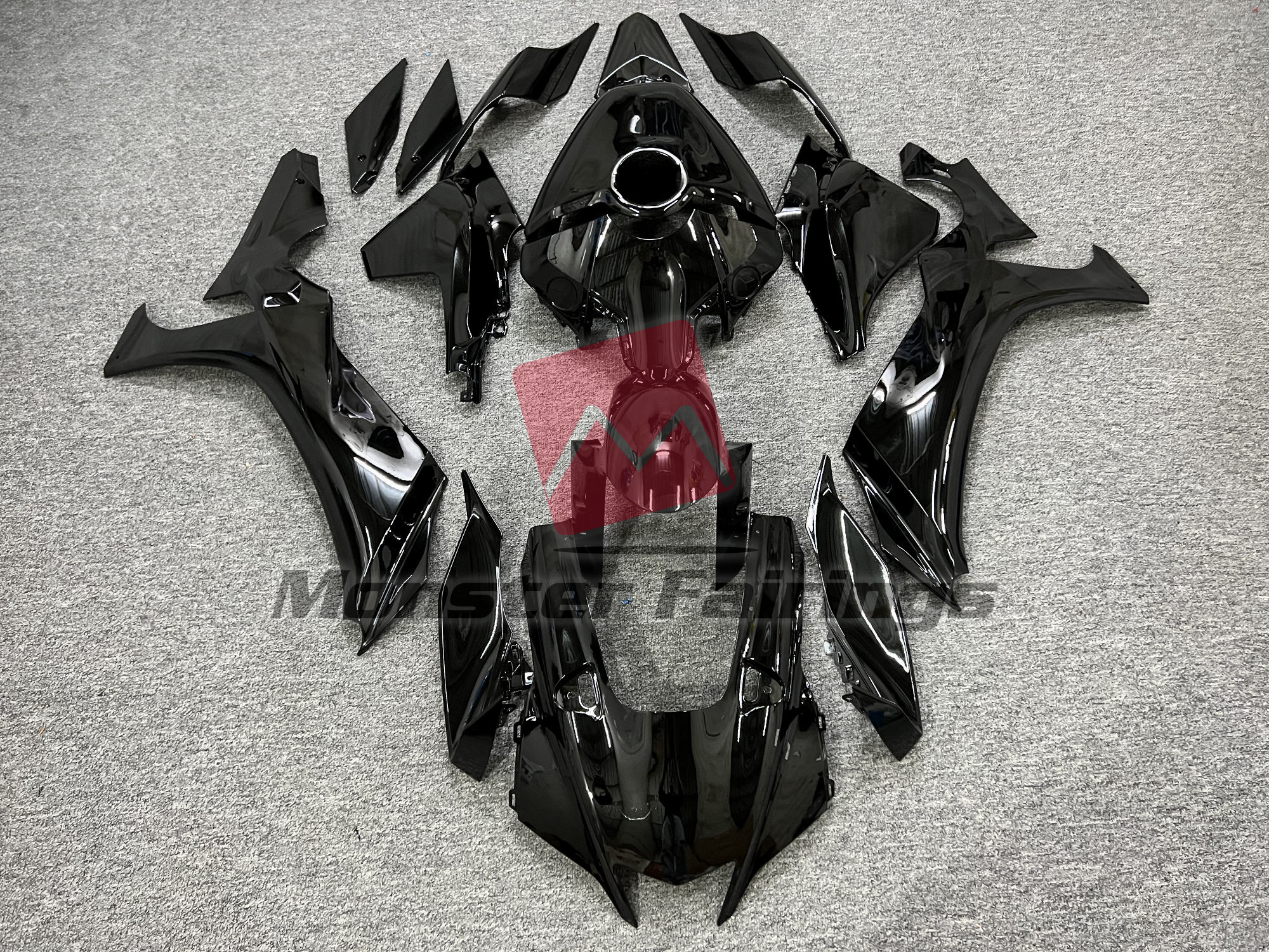 Yamaha R1 2020-2025 Gloss Black ABS Fairings | Monster Fairings