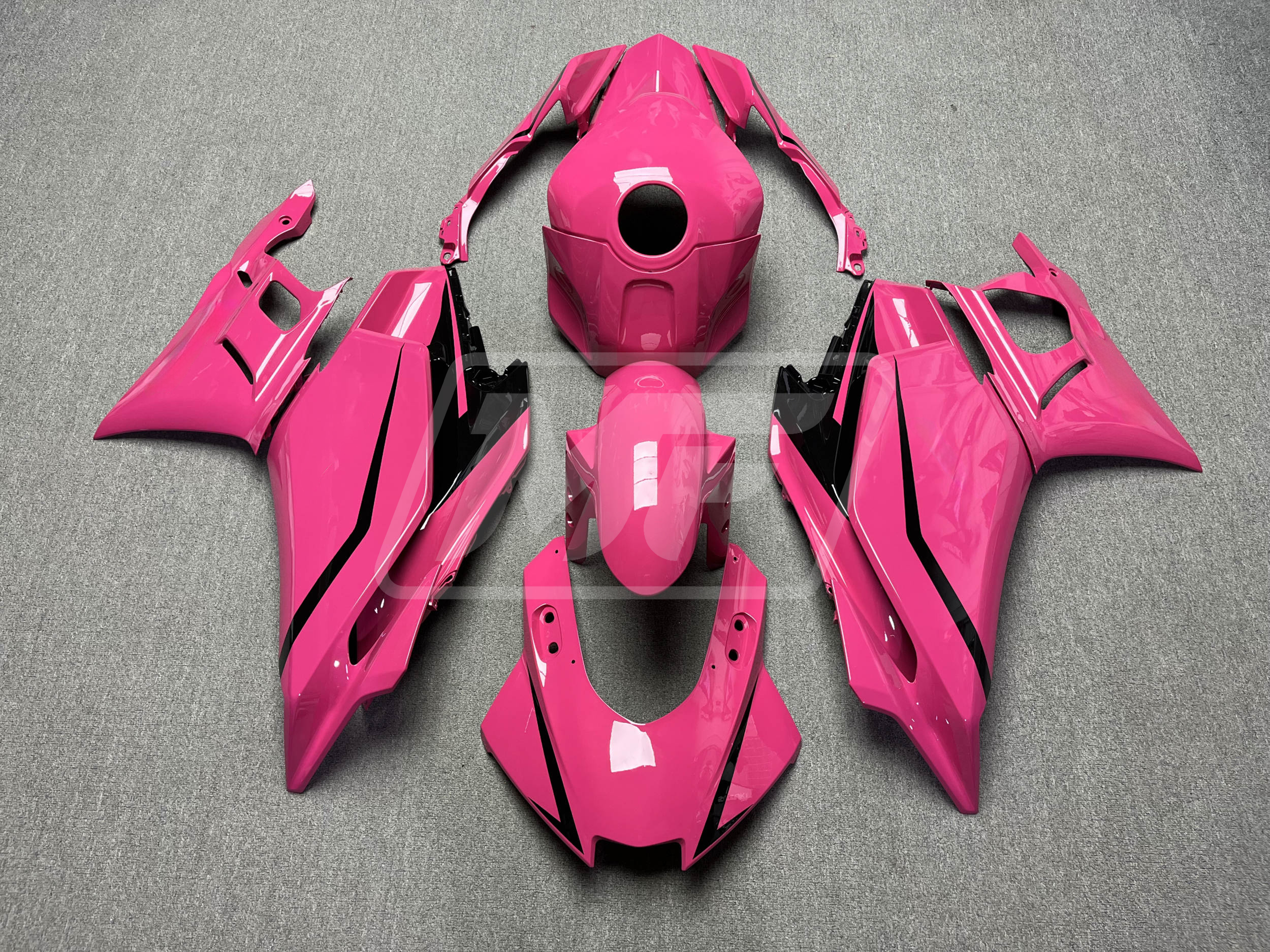 Yamaha R3 2025 Gloss Pink with Black ABS Fairings | Monster Fairings